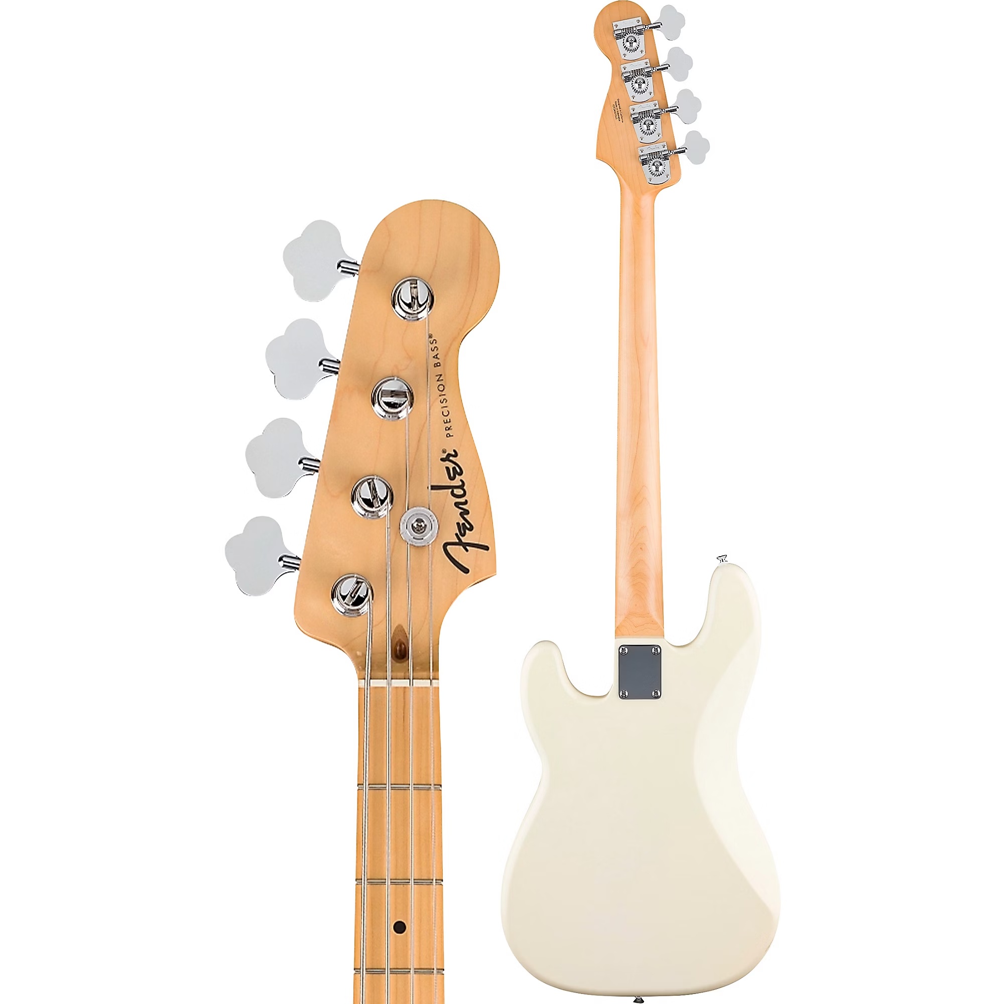 Fender Standard Precision Bass Maple Fingerboard Olympic White - Music ...