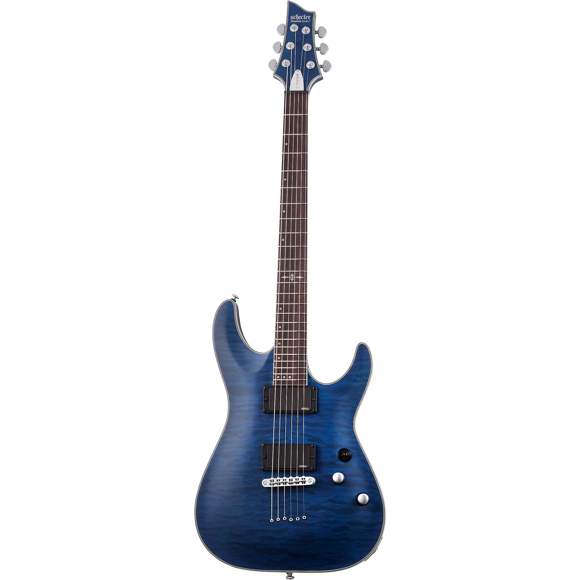 Schecter Guitar Research C-1 Platinum Electric Guitar Satin Transparent ...
