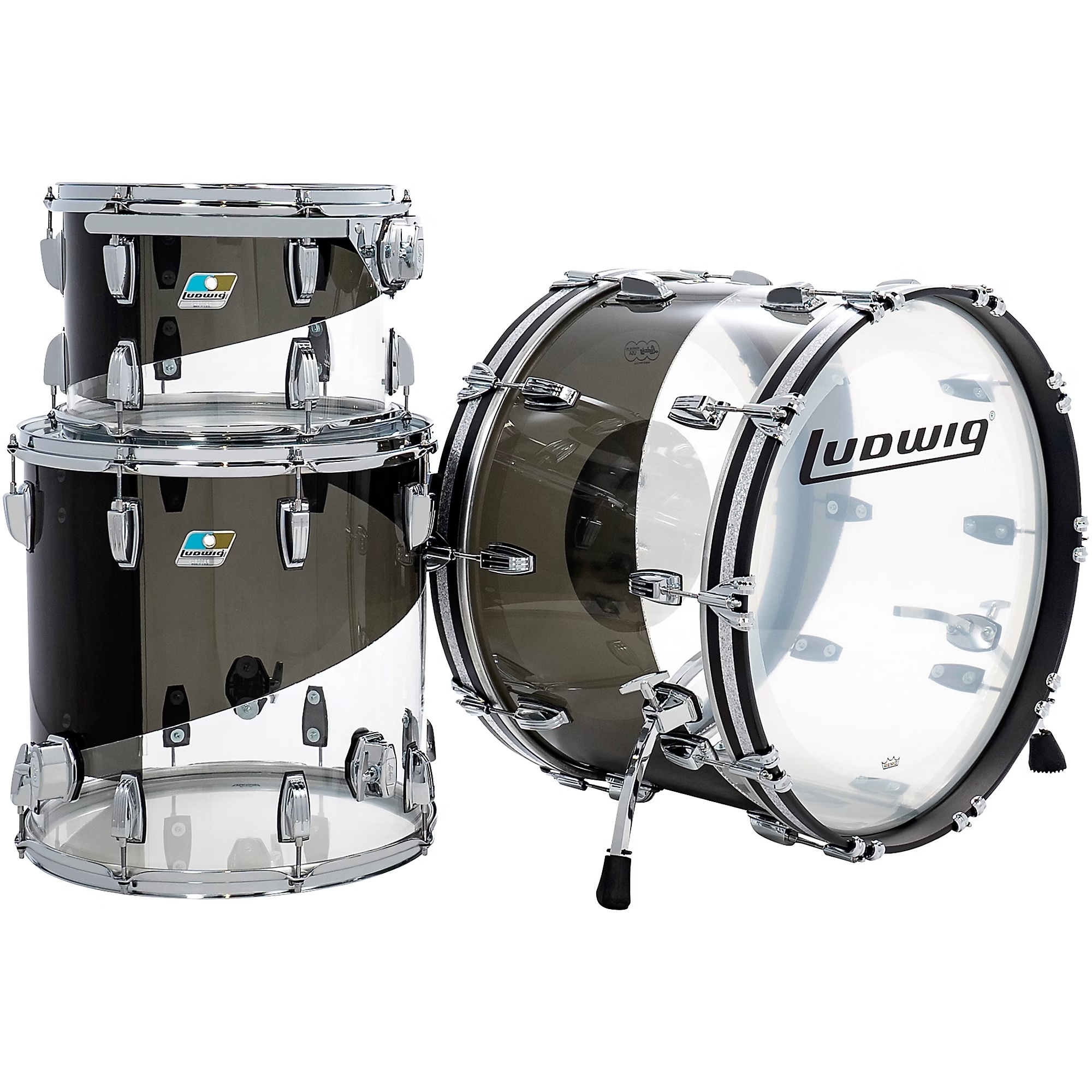 Ludwig Vistalite 50th Anniversary Fab 3-Piece Shell Pack With 22" Bass ...