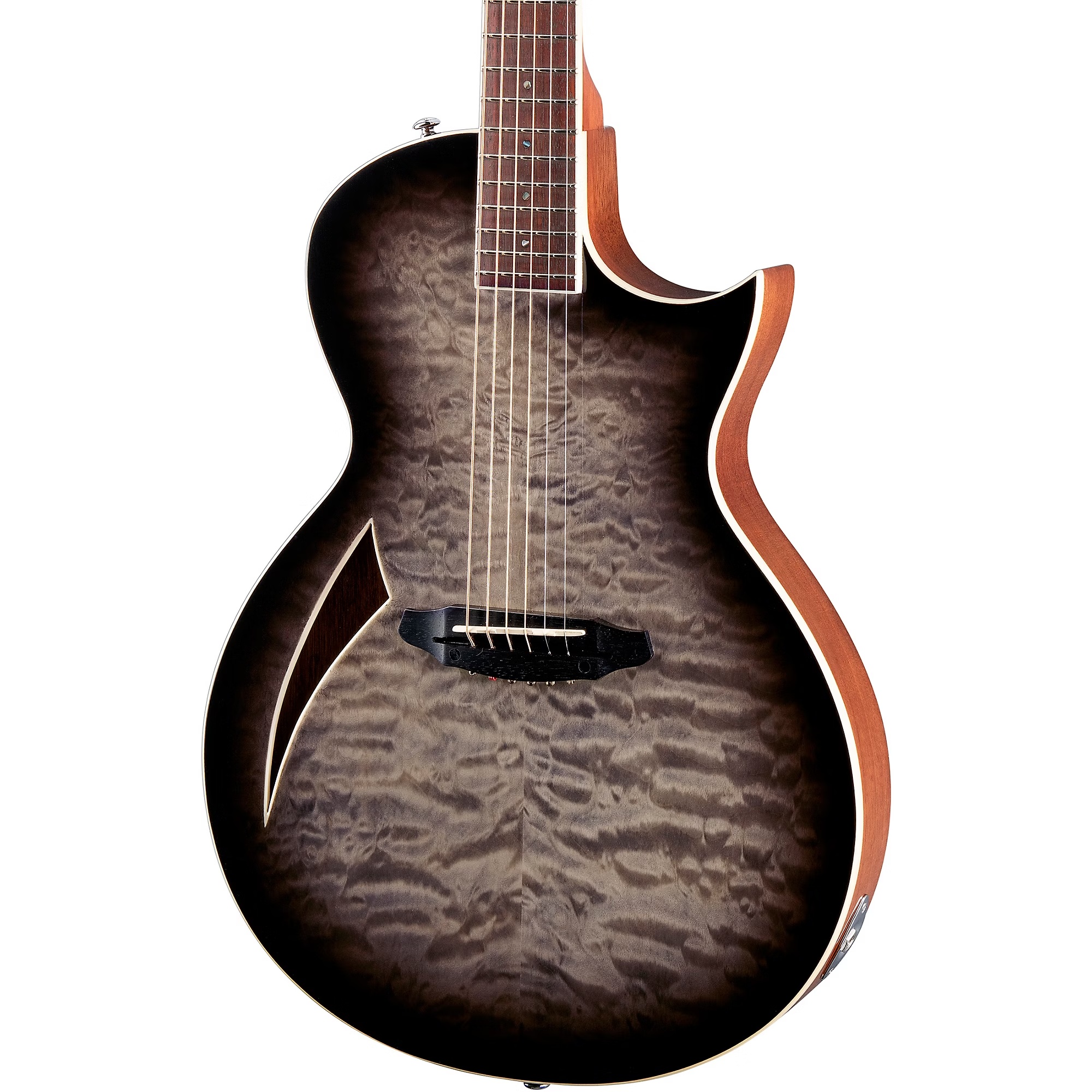 ESP LTD TL-6 Thinline Acoustic-Electric Guitar Charcoal Burst - Music ...