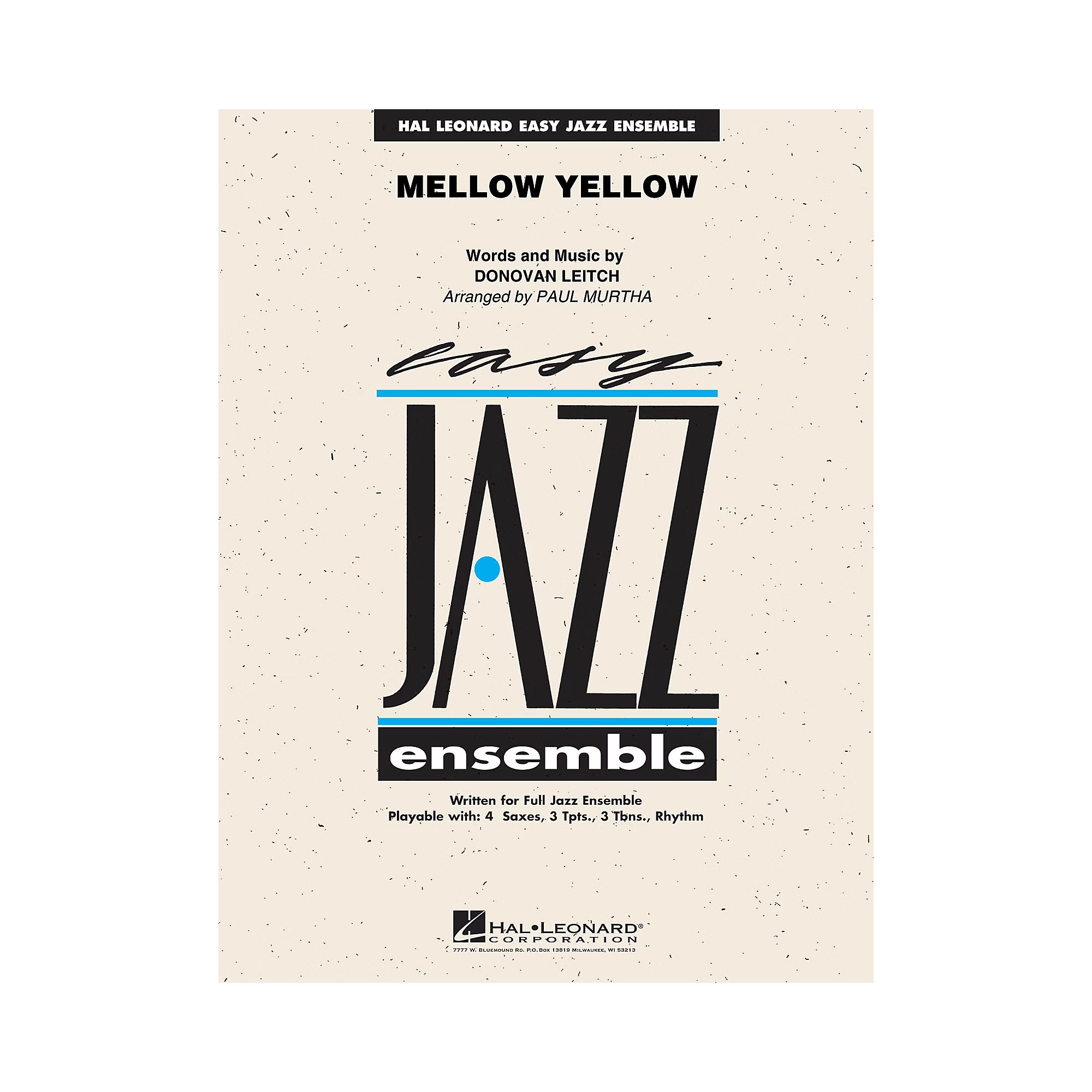 Hal Leonard Mellow Yellow Jazz Band Level 2 Arranged by Paul Murtha ...
