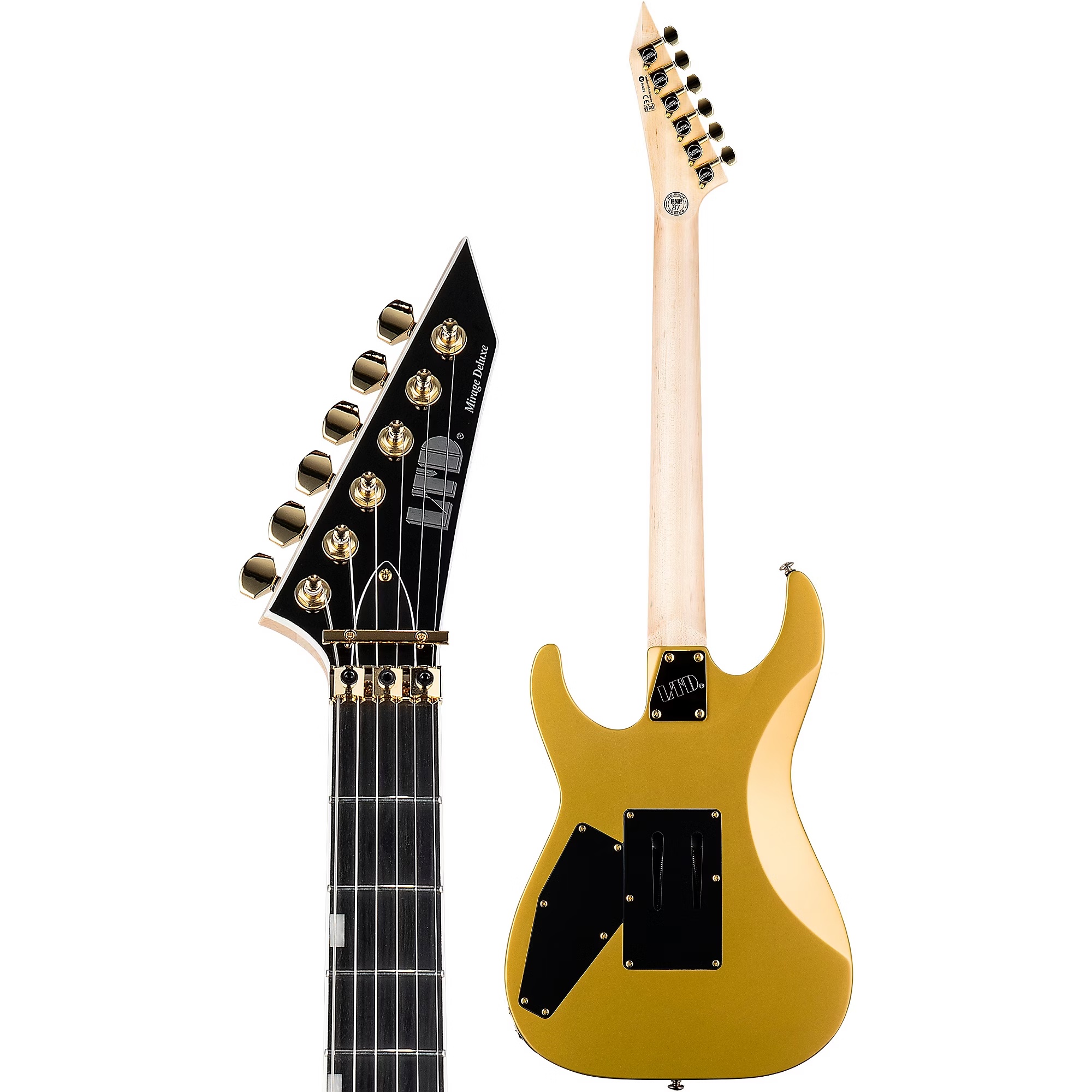 ESP LTD Mirage Deluxe '87 Electric Guitar Metallic Gold - Music & Arts