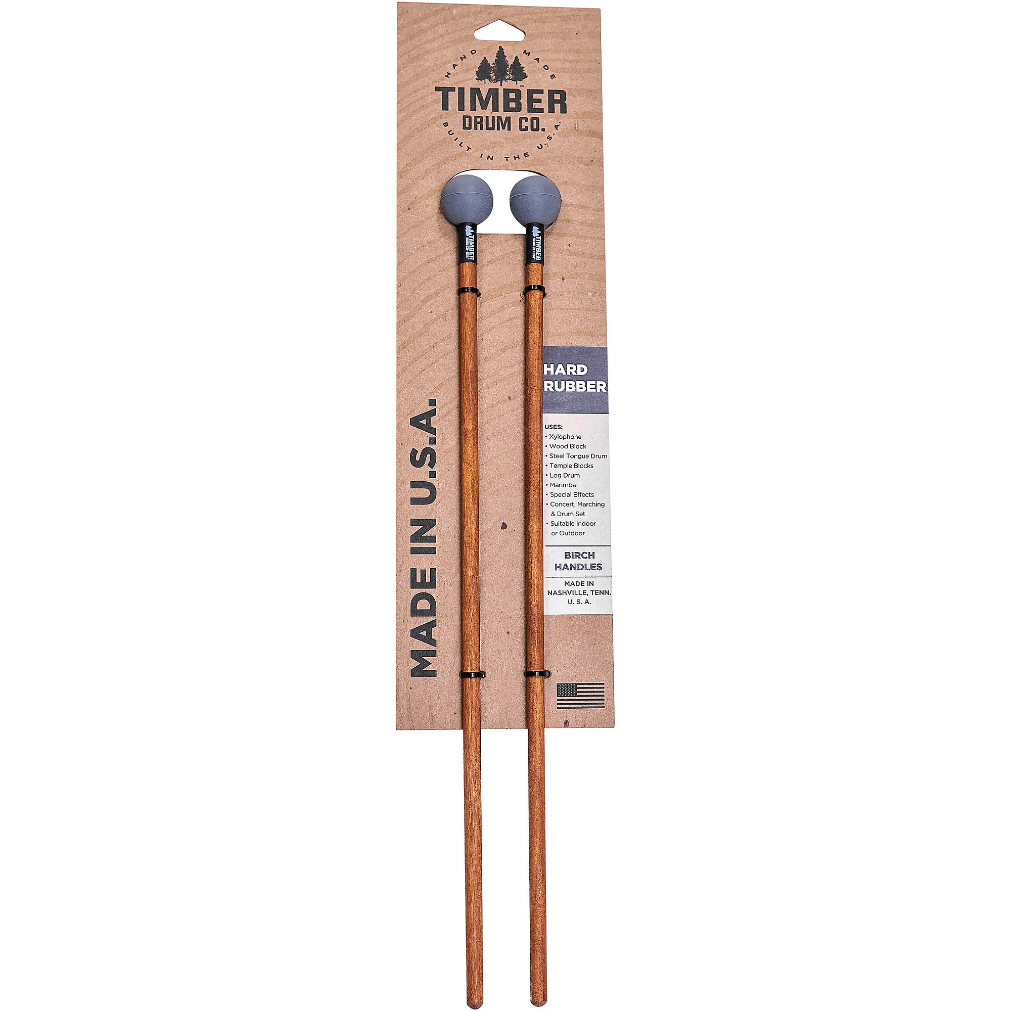 Timber Drum Company Timber Rubber Mallets With Birch Handles Hard ...